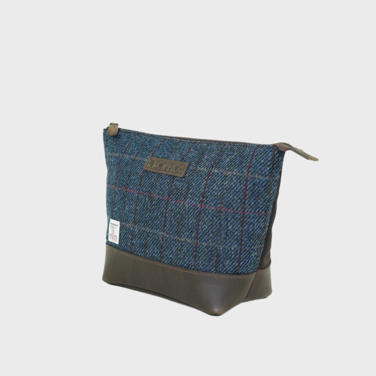 Blue Harris Tweed Triangle Washbag – Sophos Wholesale