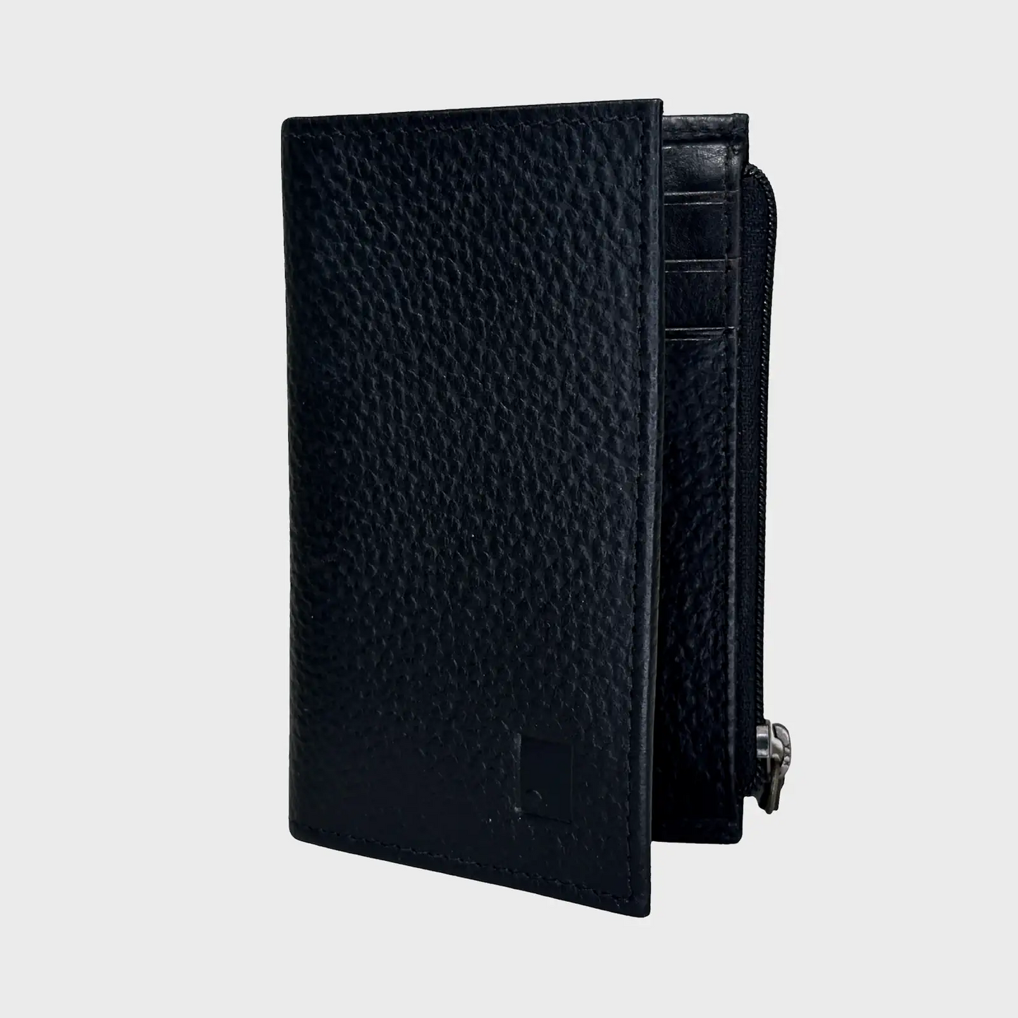 Pebble Grain Leather Bi-fold Wallet with Zip – Sophos Wholesale